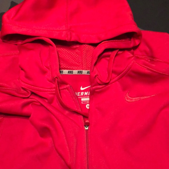 Nike | Jackets & Coats | Red Nike Hoodie Jacket | Poshmark